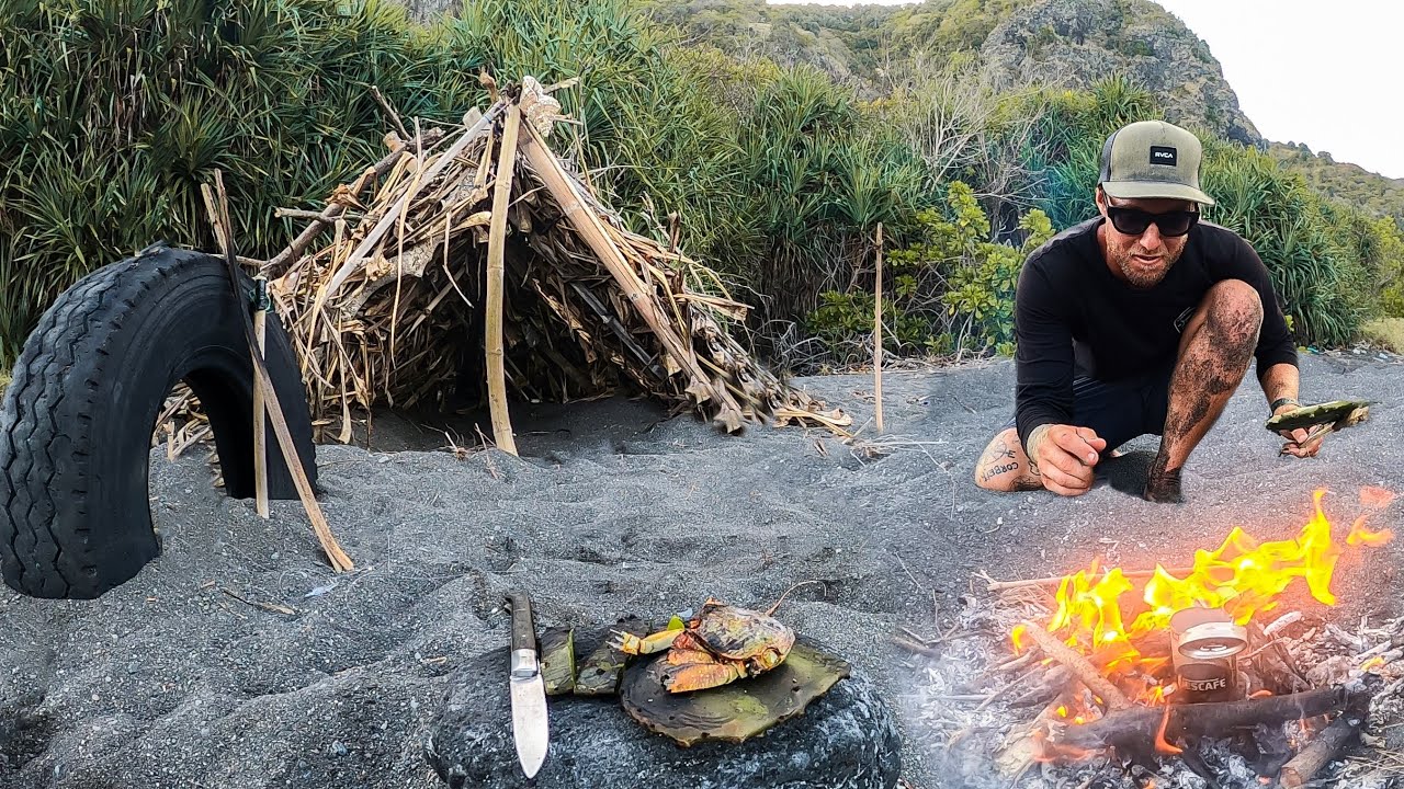 3 DAYS solo survival (NO FOOD, NO WATER, NO SHELTER) on an island with ...