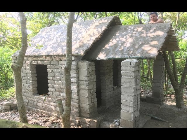 Building a beautiful roman house | Primitive technology with manual ...